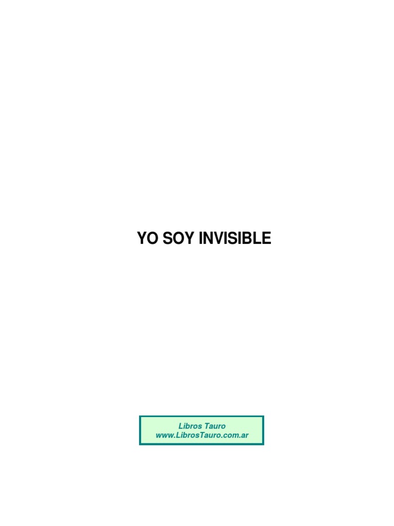 Zahi - Yo Soy Invisible | PDF