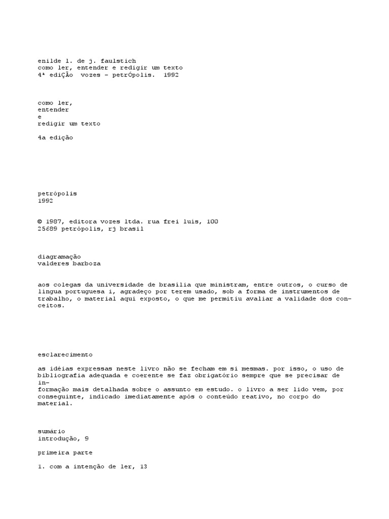 Como Ler Entender e Redigir Um Texto | PDF | Palavra | Cidade