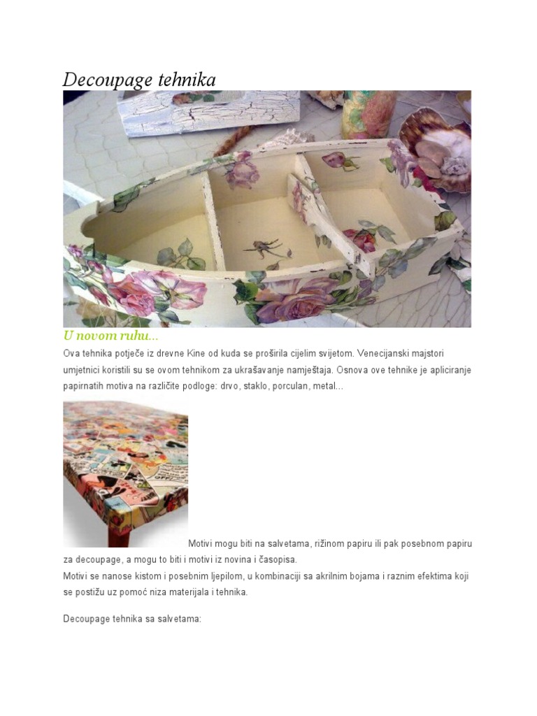 Decoupage Tehnika | PDF