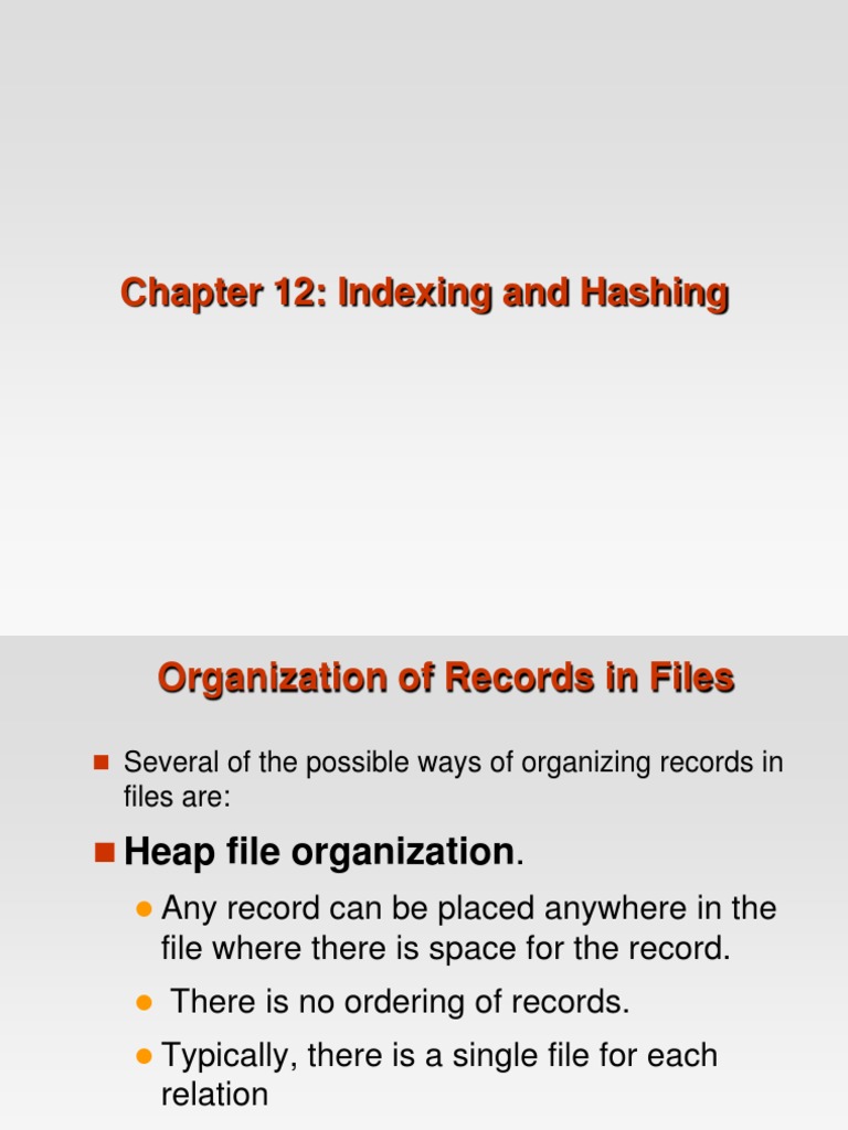 Chapter 12: Indexing and Hashing | PDF | Database Index | Algorithms ... Chapter 12: Indexing and Hashing | PDF | Database Index | Algorithms ...