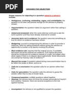 Objections Cheat Sheet | PDF