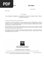 UNE-EN - 12464-1 2022 - Ilum. Lugares Trabajo Int. | PDF