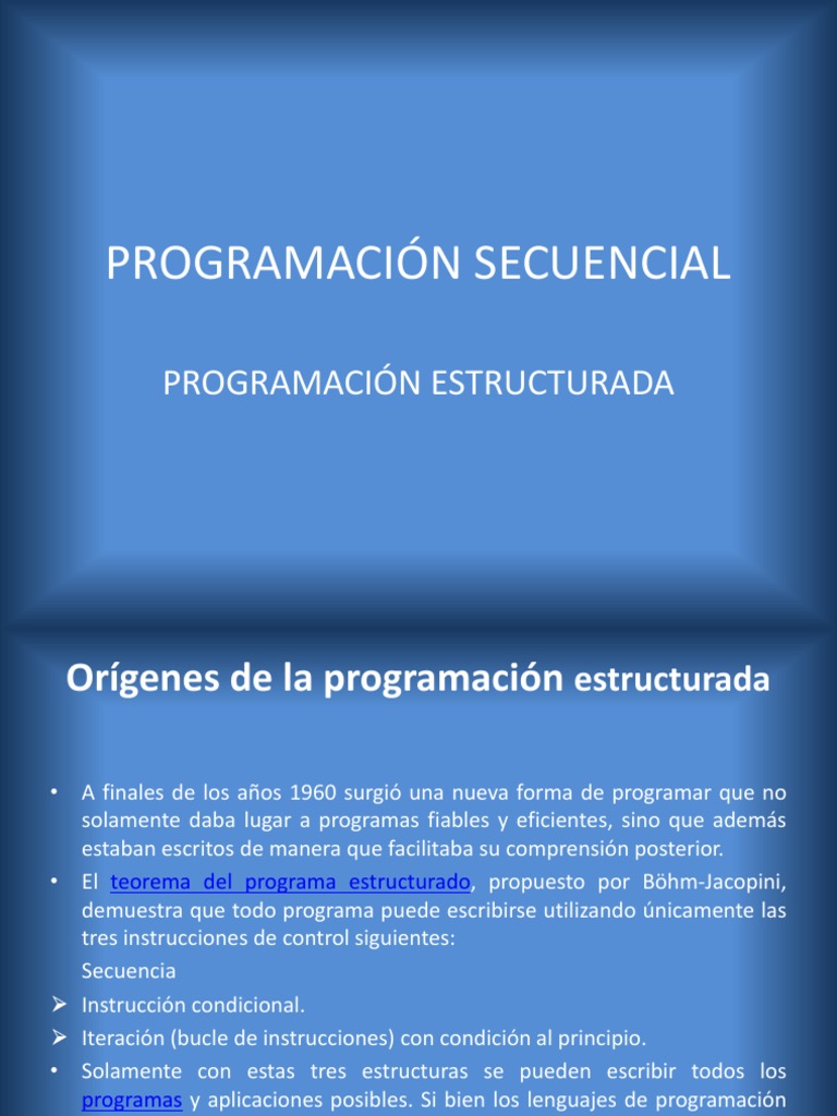 Programacion Secuencial Estructurada | PDF | Programación de ...