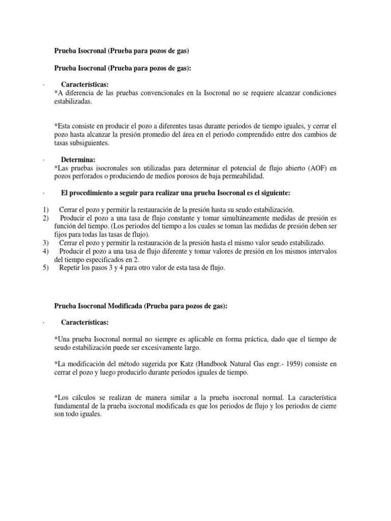 Prueba Isocronal en Pozos de Gas | PDF | Tecnología