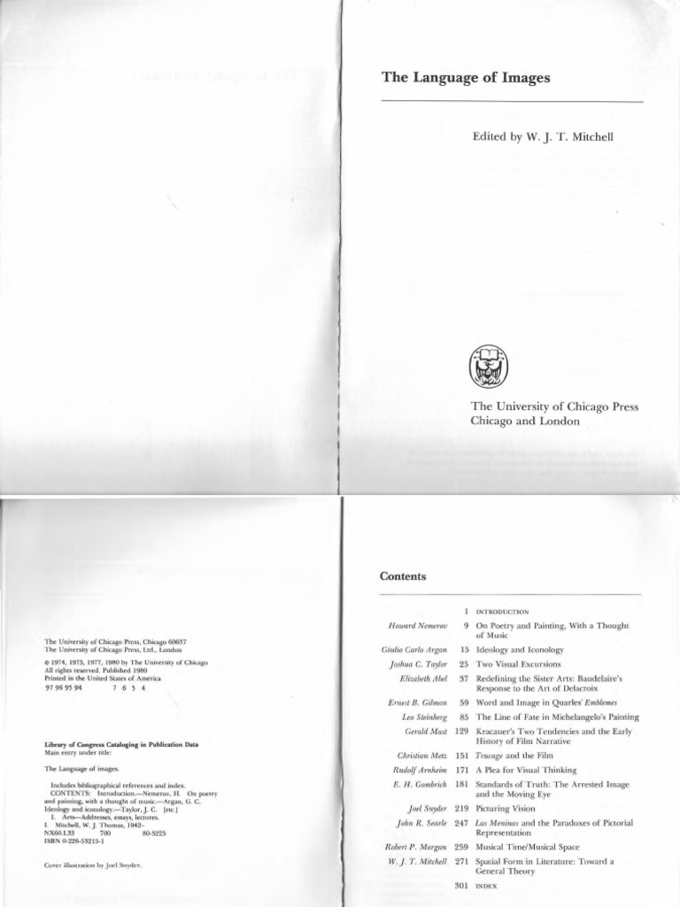 Mitchell WJT The Language of Images | PDF