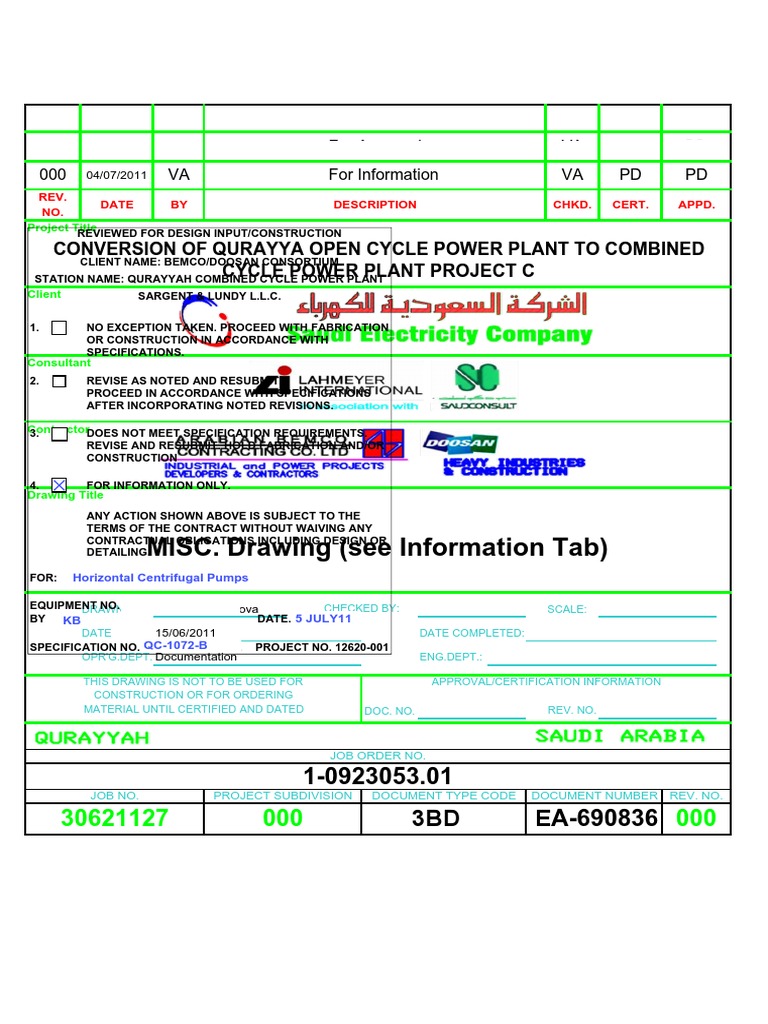 MISC. Drawing (See Information Tab) : 1-0923053.01 3BD EA-690836 | PDF ...