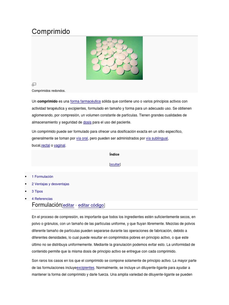 Guía Completa sobre Comprimidos | PDF | Tableta (Farmacia) | Farmacología