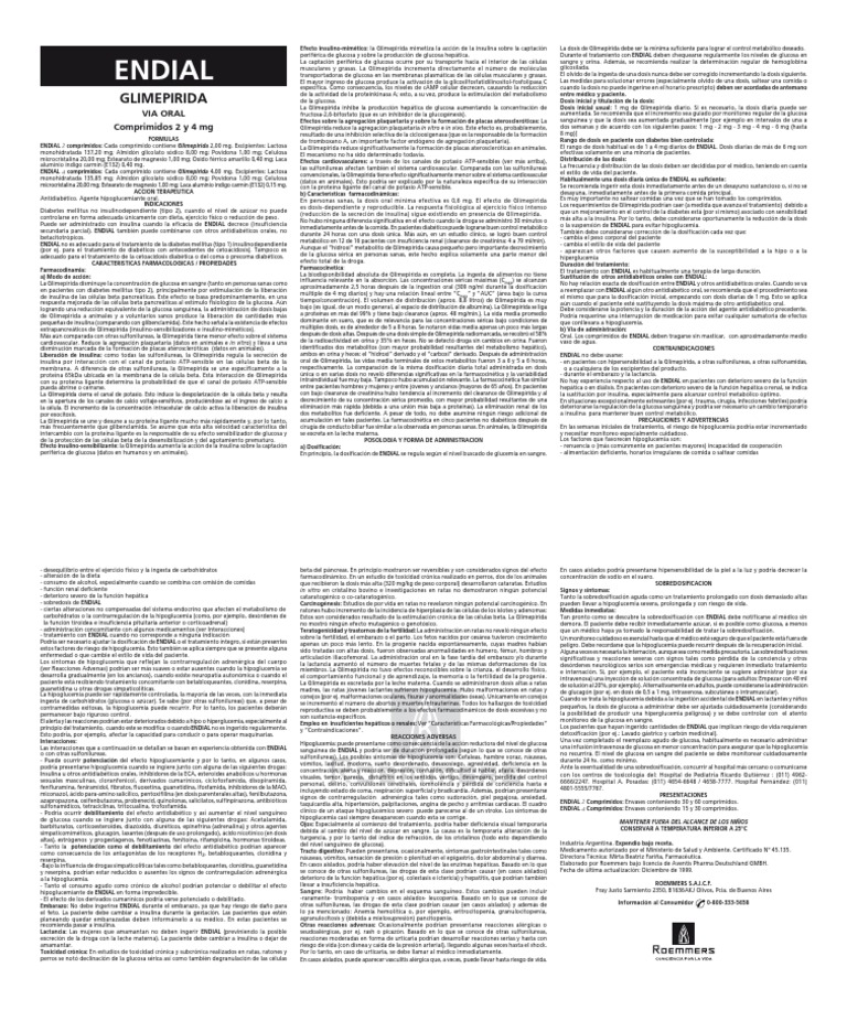 Endial 7741 | PDF | Hipoglucemia | Diabetes mellitus