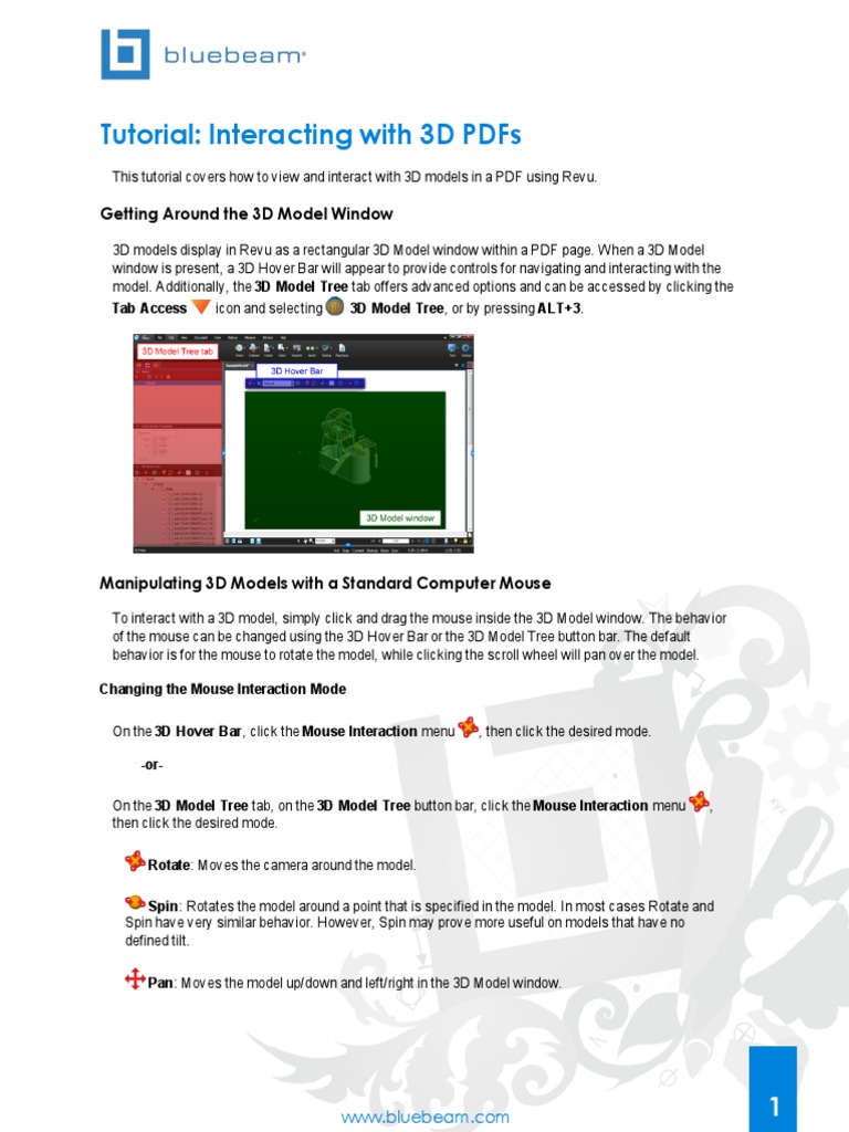 Navigating, Manipulating, and Interacting with 3D Models in PDFs using ...