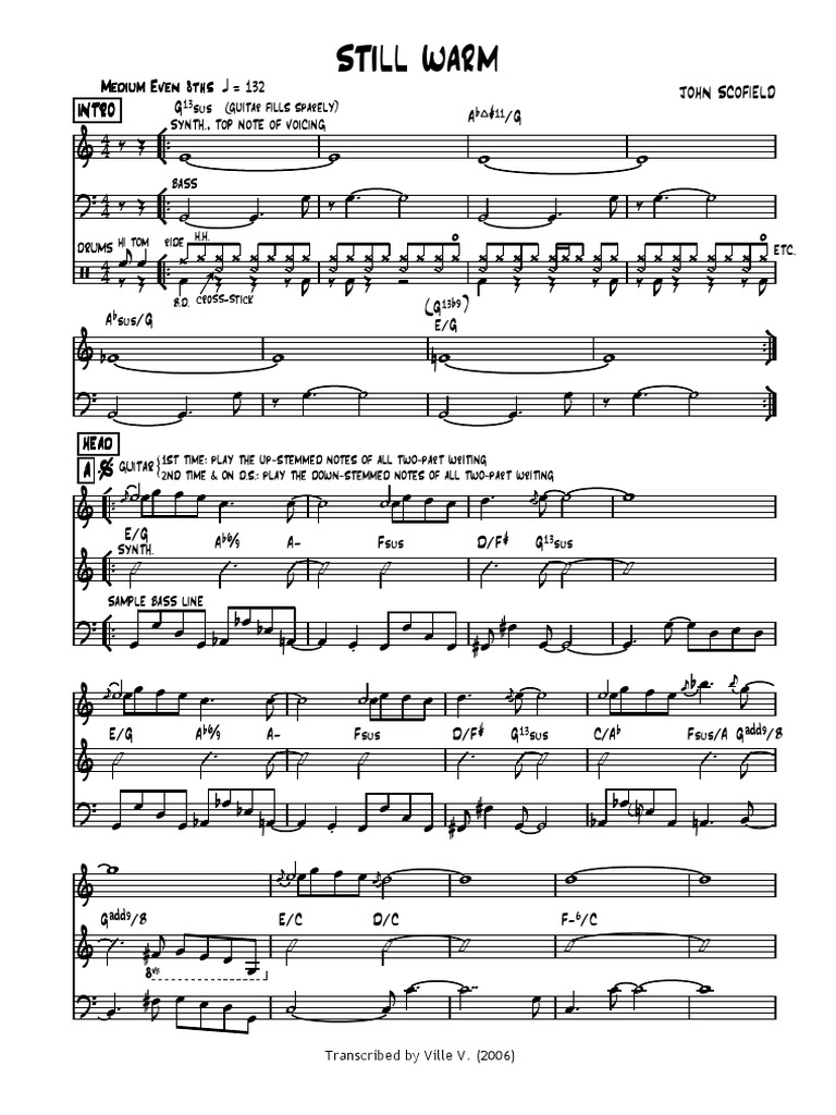 Still Warm-John Scofield PDF | PDF | Language Arts & Discipline
