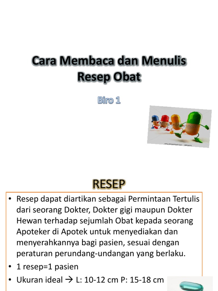 Cara Membaca Dan Menulis Resep Obat-Vanda