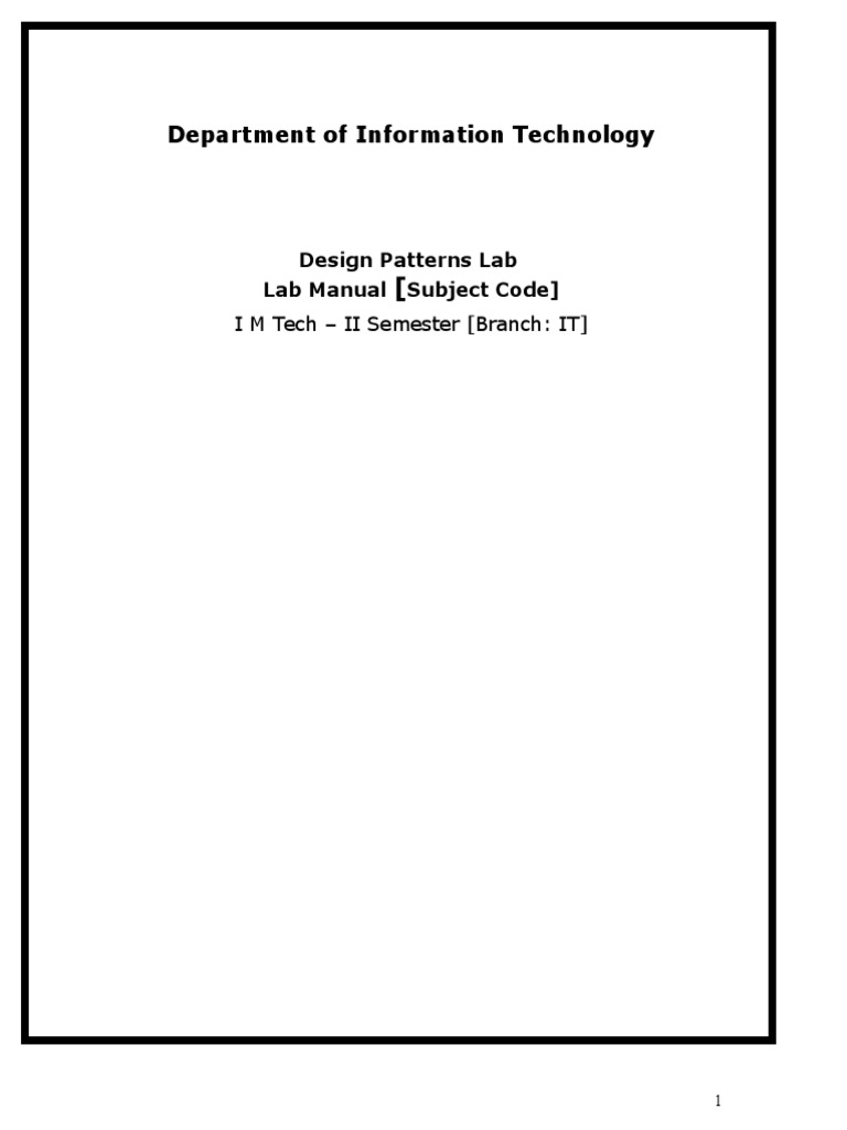 Design Patterns Lab | Download Free PDF | Computer Science | Software ...