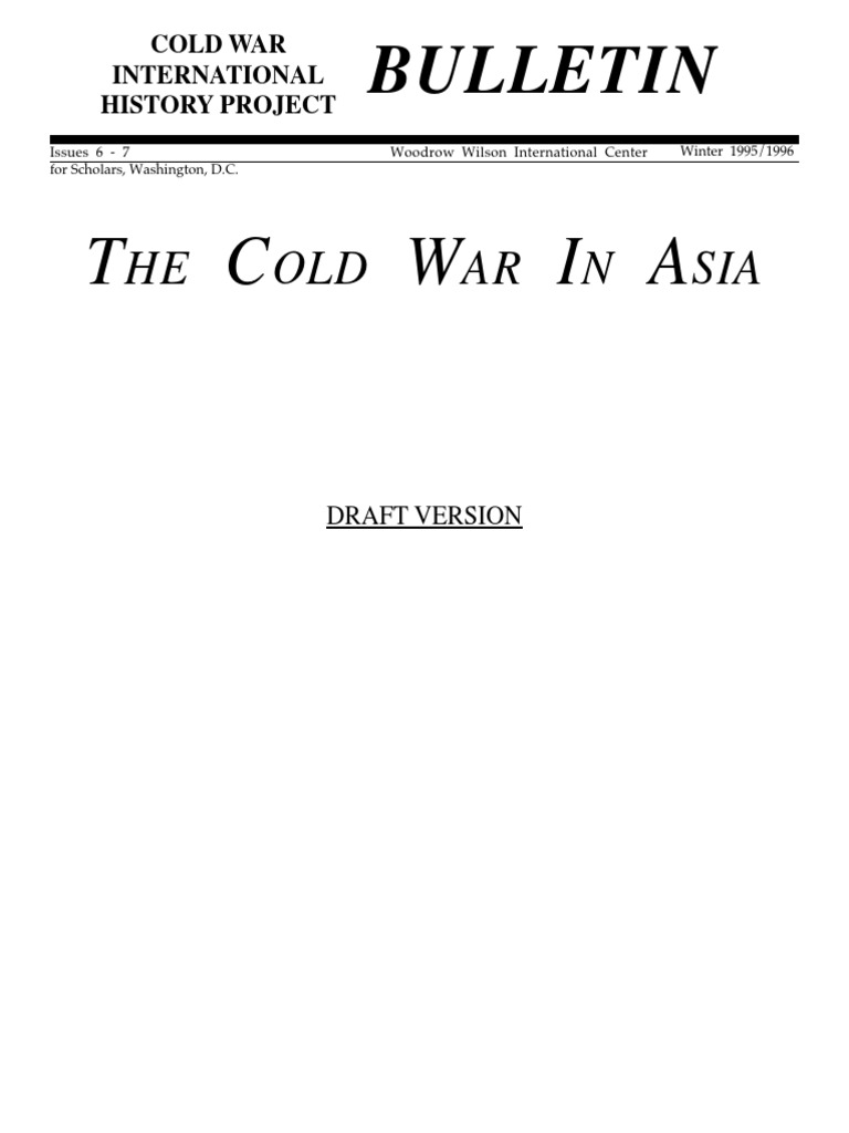 Cold War in Asia: Key Historical Insights | PDF | Woodrow Wilson ...