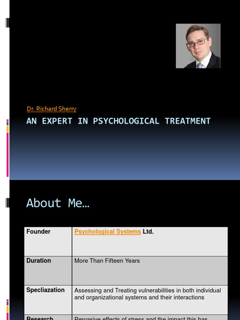 Dr. Richard Sherry - An Expert in Psychological Treatment | PDF ...