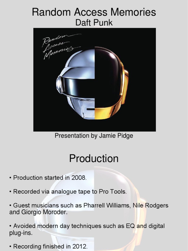 Daft Punk Random Access Memories Business Presentation | PDF | Recorded Music | Albums