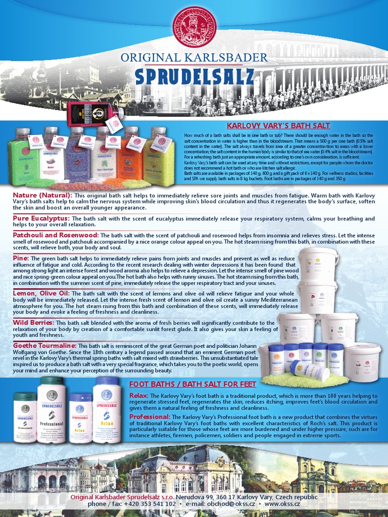 Karlovy Vary's Bath Salt | PDF | Odor | Salt