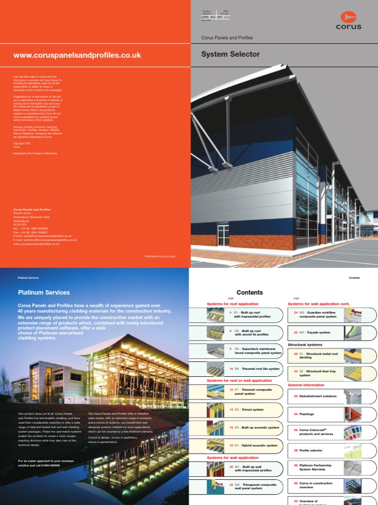 Corus Panels Profiles Systems | PDF | Roof | Building Insulation