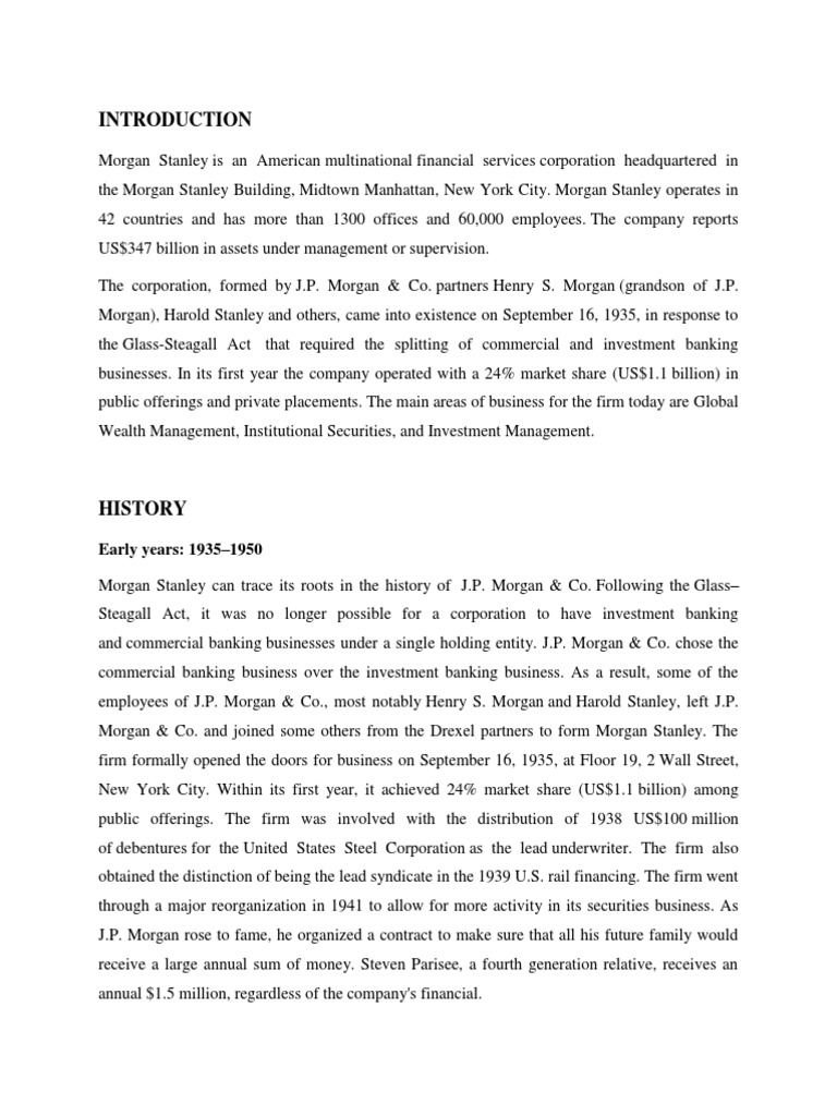 Morgan Stanley | PDF | Morgan Stanley | J.P. Morgan & Co.
