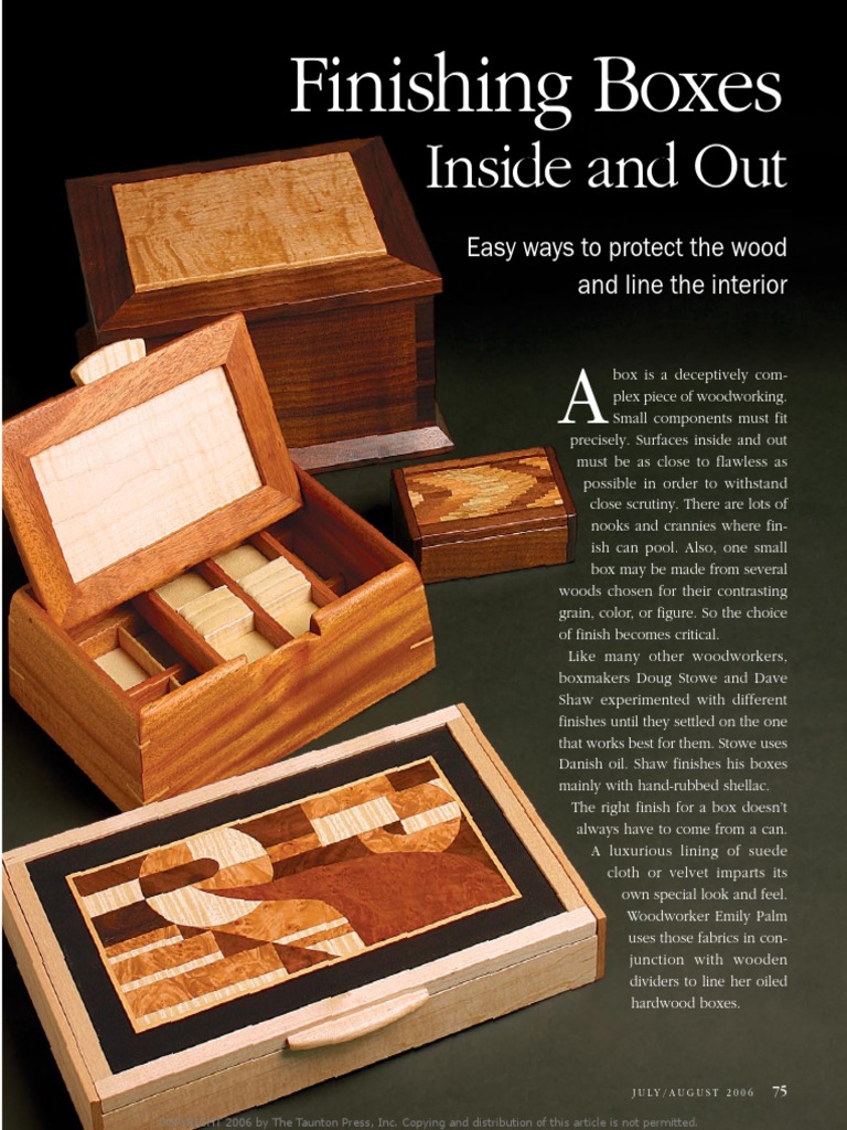 Finishing Boxes Inside and Out | Textiles | Manmade Materials