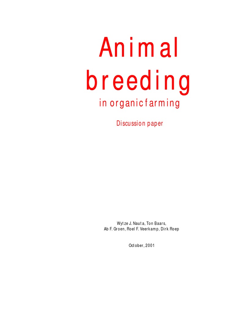 Animal Breeding | PDF