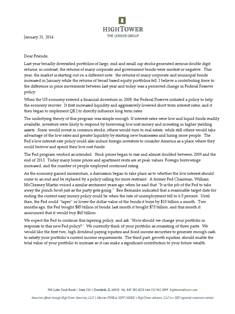 February Monthly Letter | PDF | Federal Reserve System | Market Liquidity