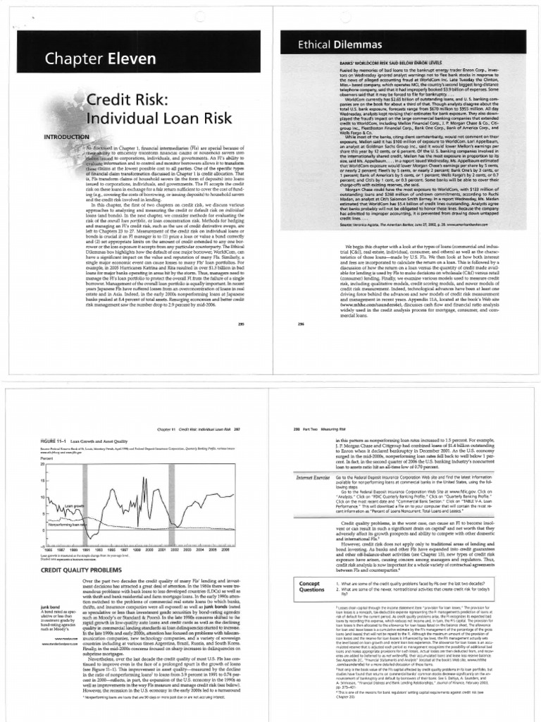 Financial Institutions Management - A Risk Management Approach | PDF