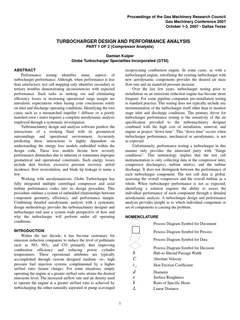 A Systematic Approach to Turbocharger Design and Performance Analysis ...
