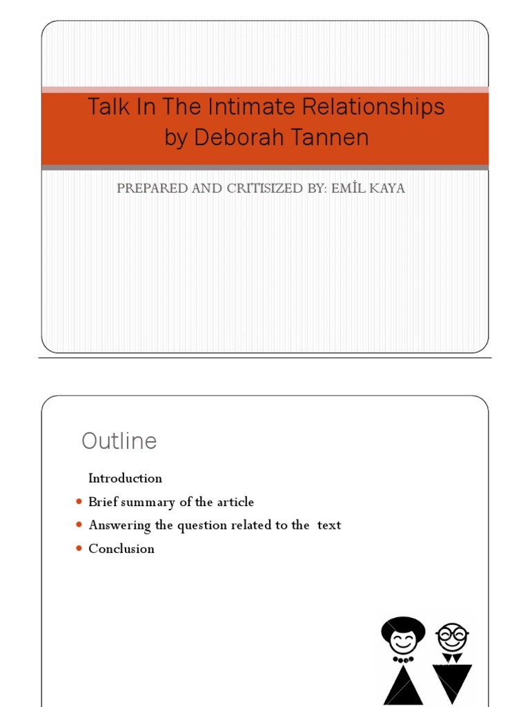 Talk in the Intimate Relationships | Conversation | Stereotypes