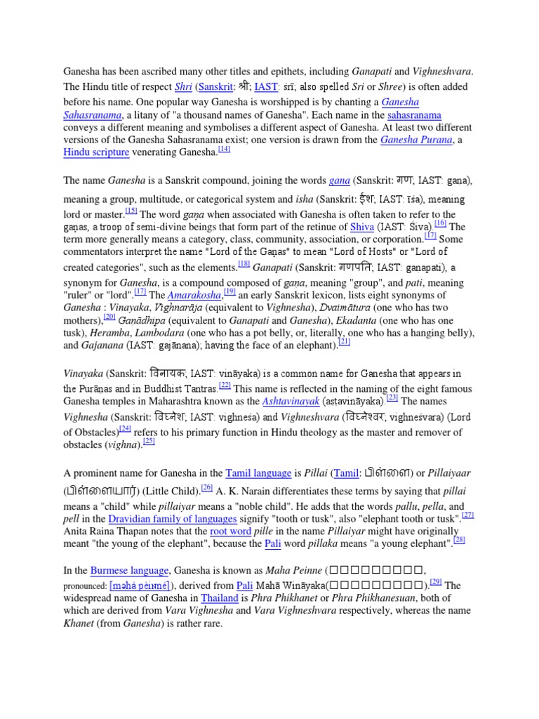 Ganesha | PDF | Hindu Gods | Hindu Iconography