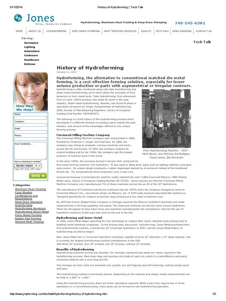 Cincinnati Hydroforming Overview | PDF | Heat Treating | Business Process