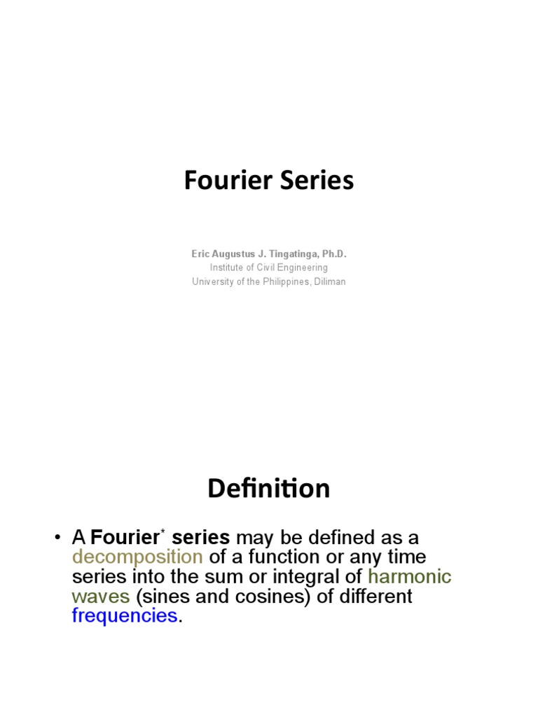 Fourier Series | PDF | Fourier Analysis | Electrical Engineering
