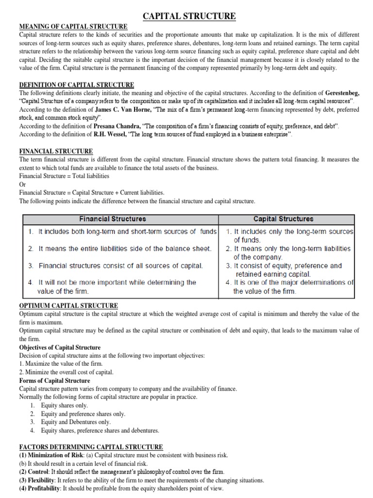 Capital Structure | PDF | Capital Structure | Financial Capital