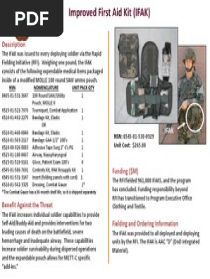 IFAK Itemization List For The Army's New First Aid Kit PDF