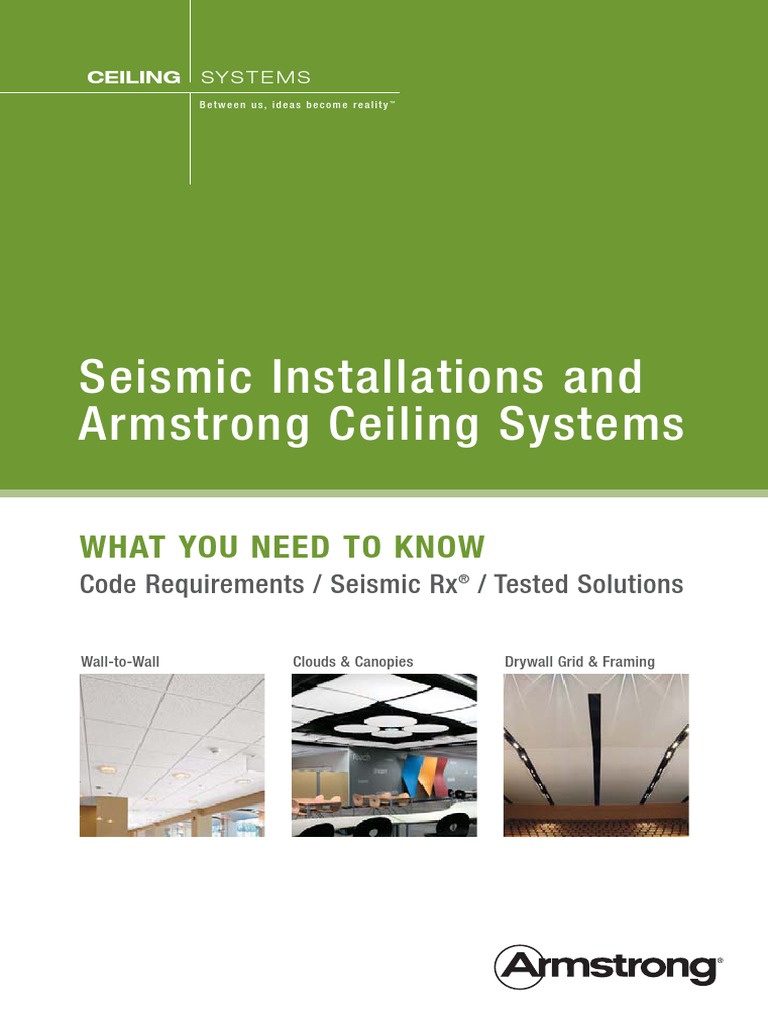 Seismic Installations and Armstrong Ceiling Systems | PDF | Earthquake ...