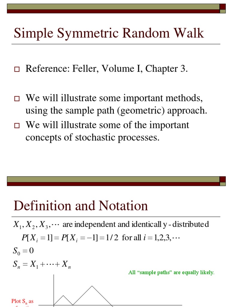 Simple Symmetric Random Walk Reference Feller Volume I Chapter 3 Download Free Pdf 