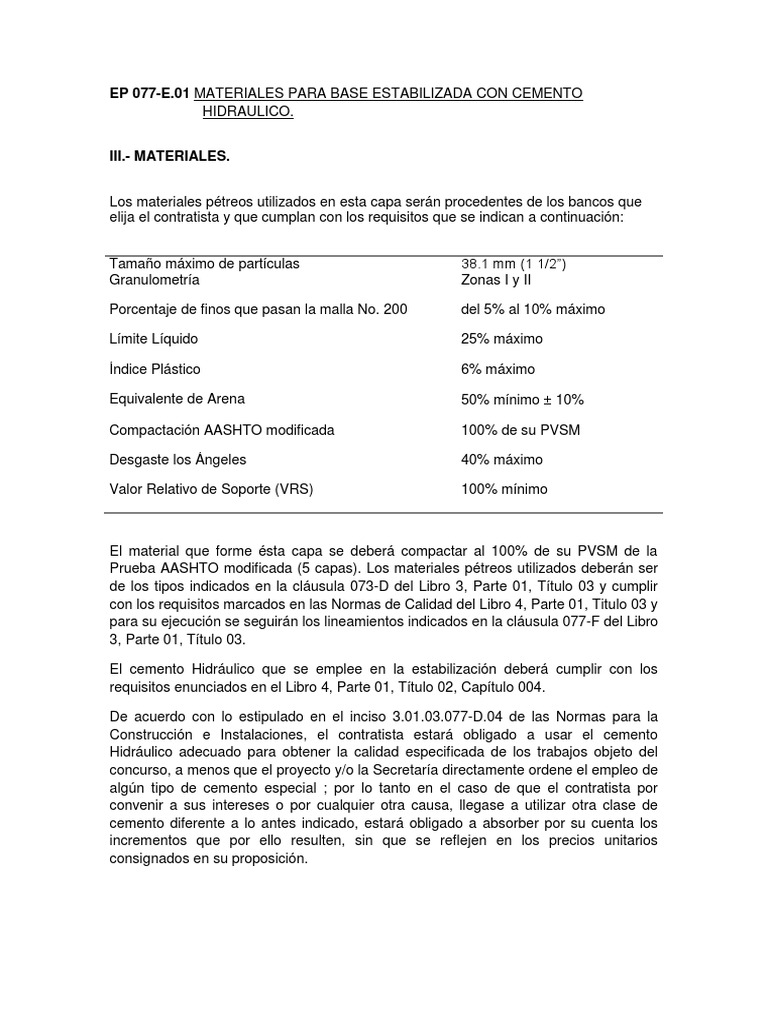 EP Materiales para Base Estabilizada y Tendido de Base Estabilizada ...