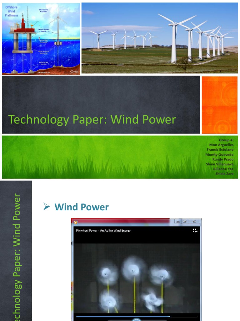 Technology Paper Wind Power | PDF | Wind Power | Wind Turbine