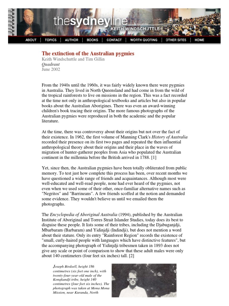 The Australian Pygmie | PDF | Indigenous Australians | Australia