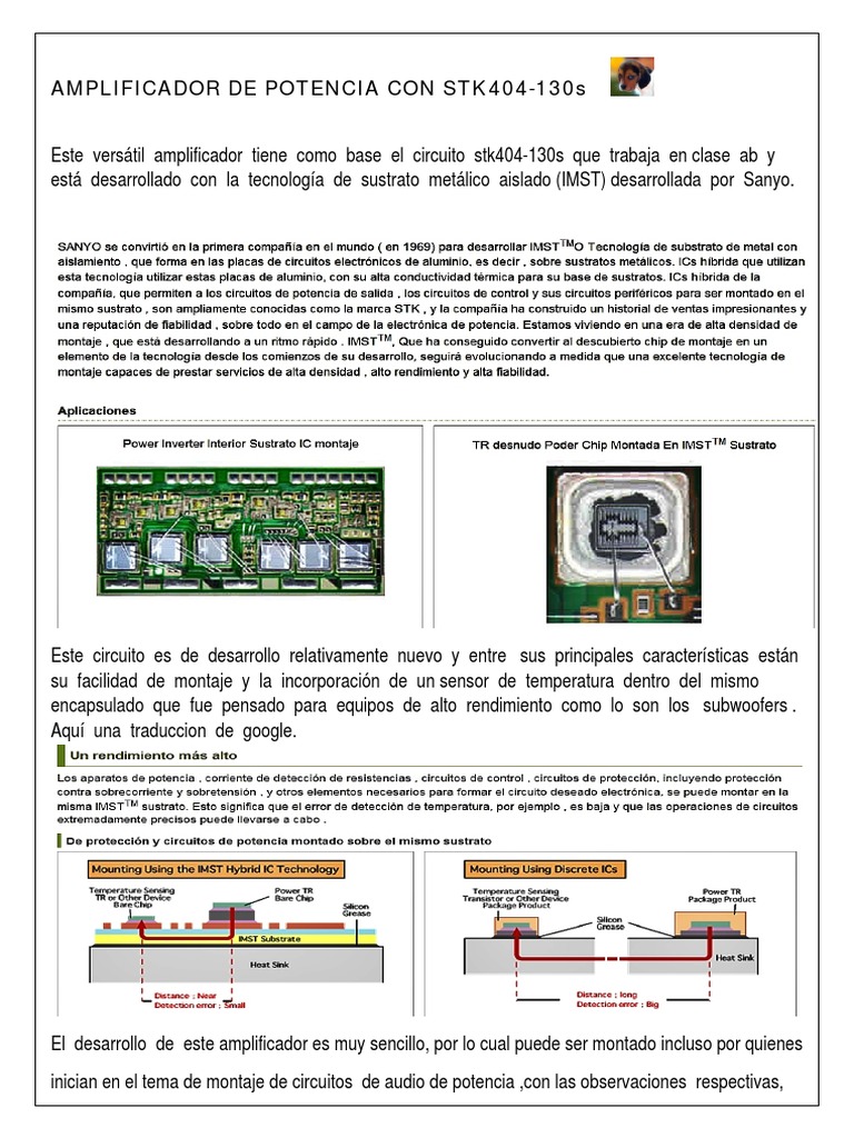 AMPLIFICADOR STK404-130s PDF | PDF | Aluminio | Ingenieria Eléctrica
