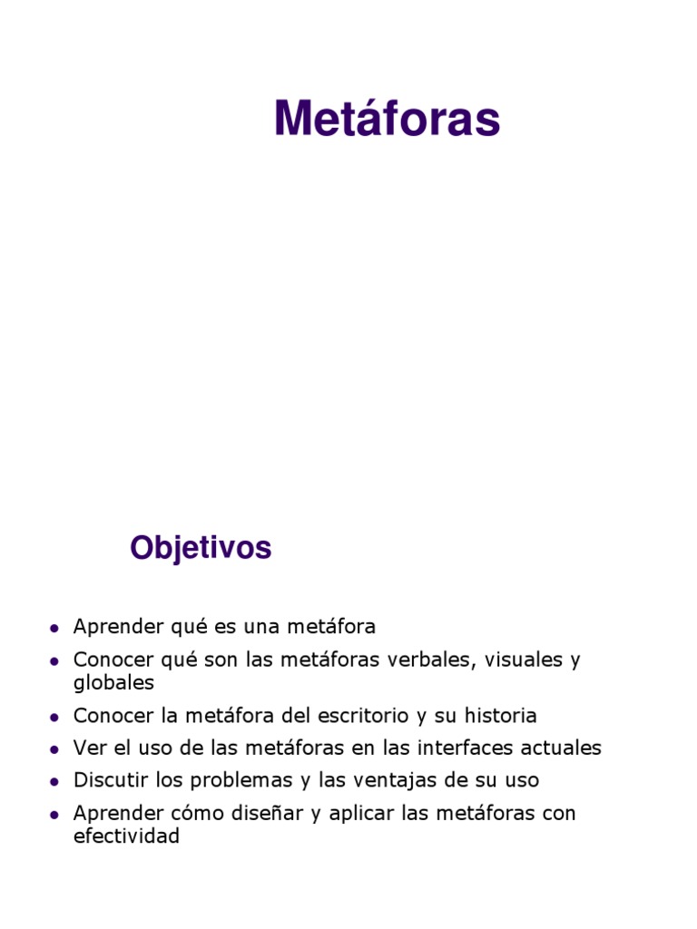 Que Son Las Metaforas, Su Uso y Aplicación JR | PDF