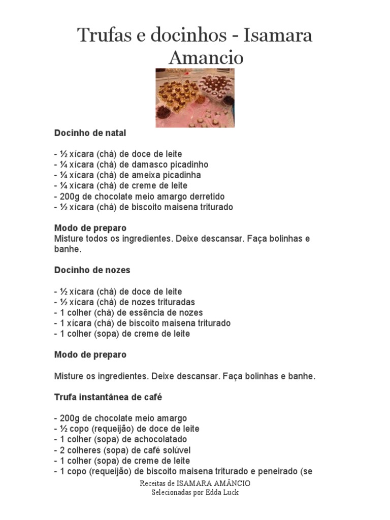 Isamara Amancio Receitas | PDF