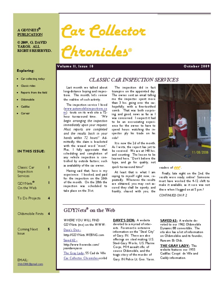 Car Collector Chronicles 10-09 | PDF | Car | Prices
