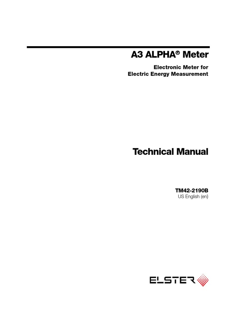 Manual Medidor ALPHA A3 ELSTER | PDF | Electromagnetic Interference | Radio