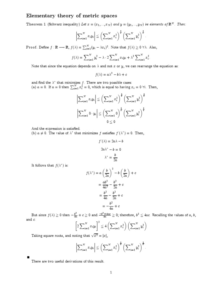 Elementary Theory of Metric Spaces | PDF | Elementary Mathematics | Abstract Algebra