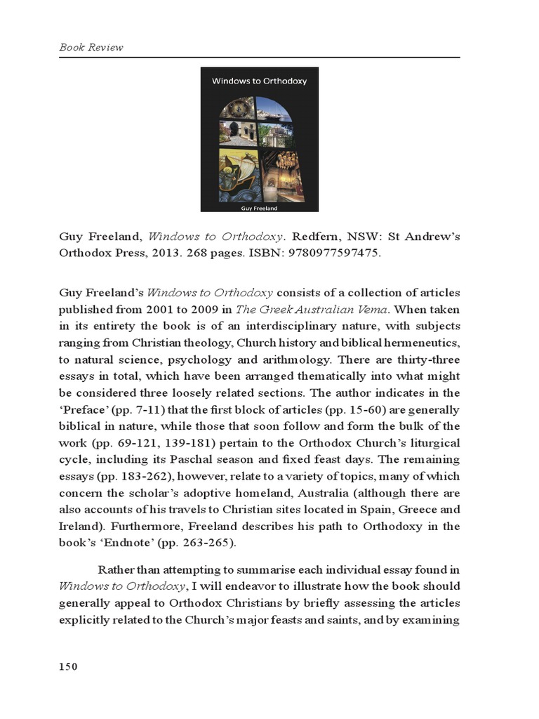 Guy Freeland's Windows to Orthodoxy | PDF | Eastern Orthodox Church ...