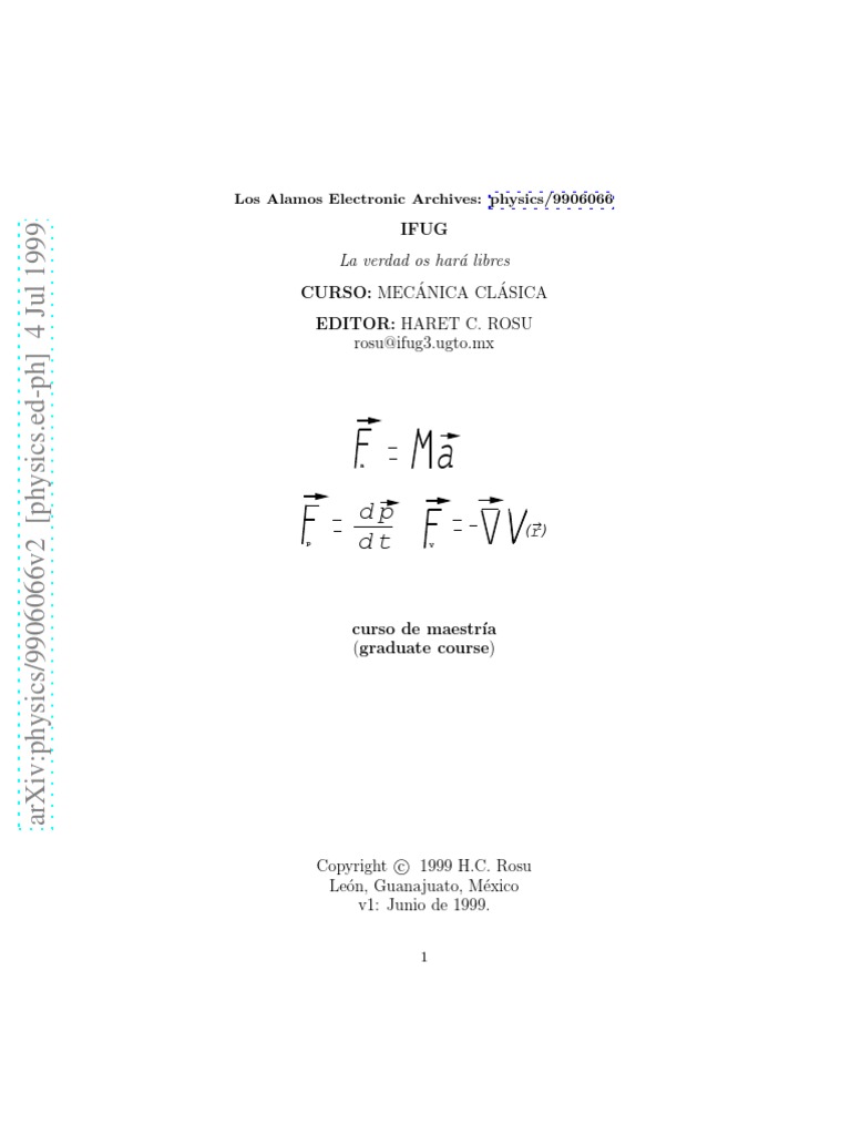 Fisica Geral | PDF | Movimiento (física) | Rotación