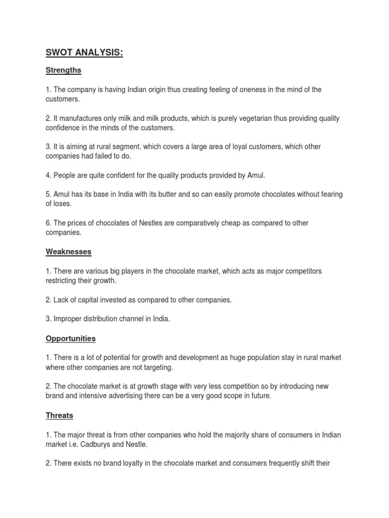 Swot Analysis | PDF