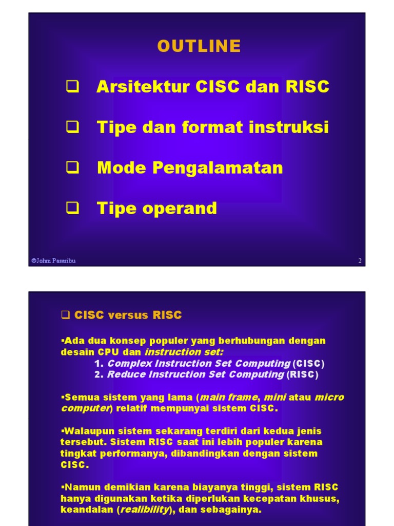 Cisc Risc Mode Pngalamtn Oprand Piksi | PDF