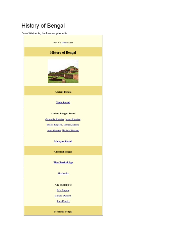 History of Bengal | PDF | Partition Of India | Mughal Empire