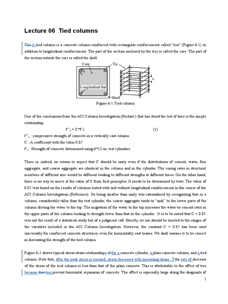 Lecture 06-A Tied Columns | PDF
